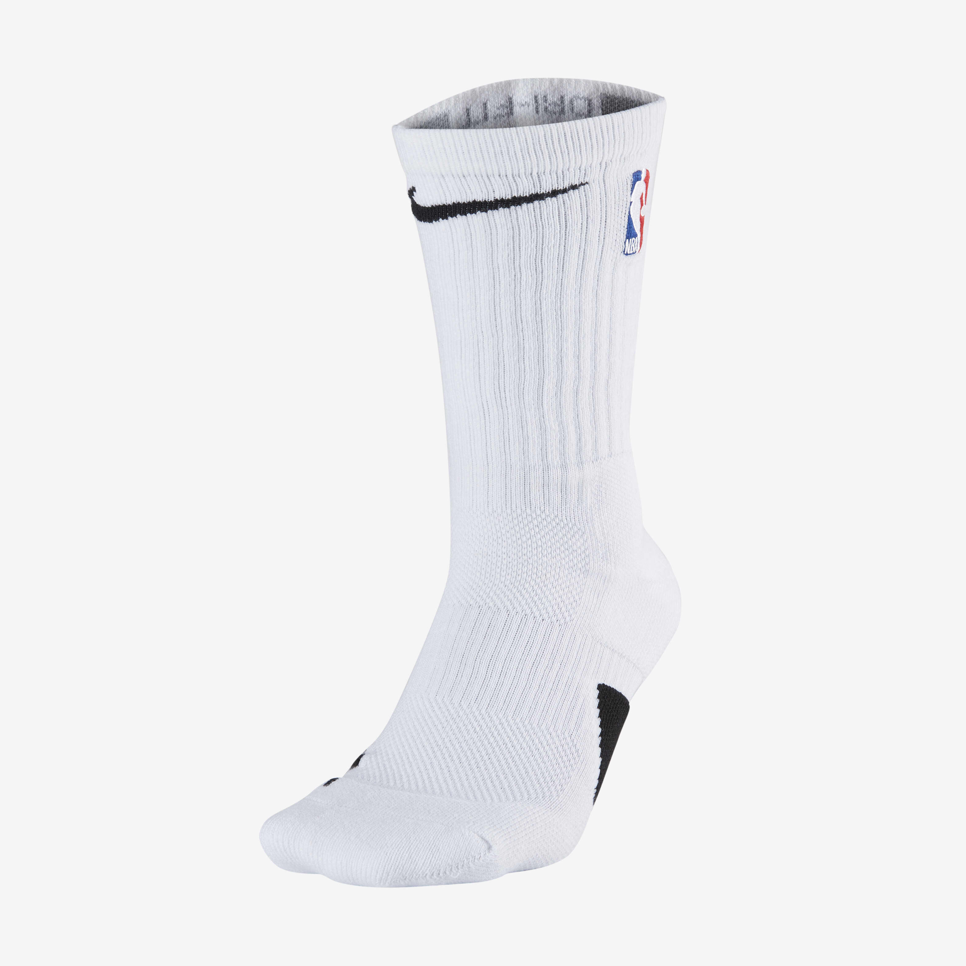 Buy Nike Elite NBA Crew Socks - White/Black | Nike Kuwait Official