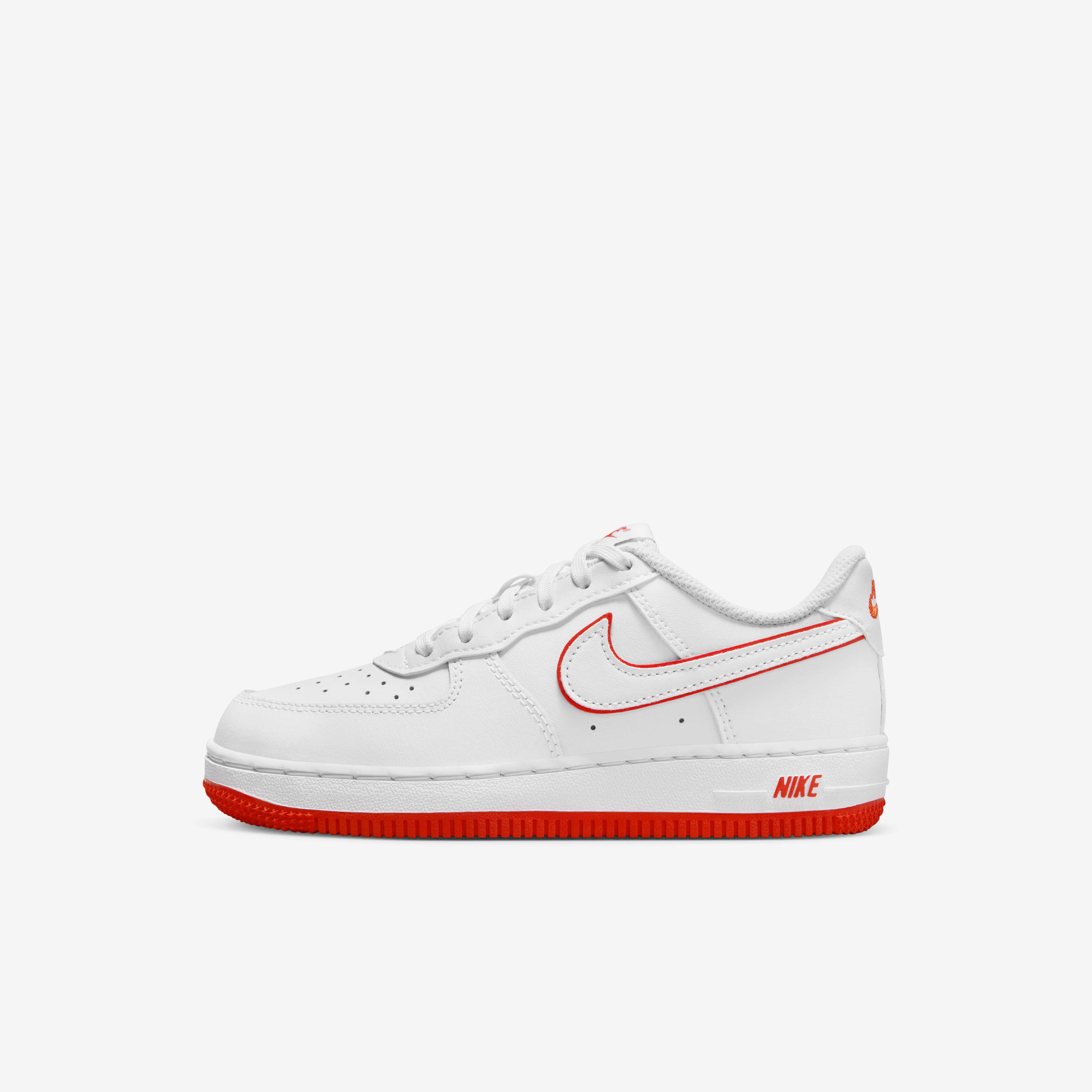 Buy Nike Force 1 Low Younger Kids' Shoes - White/Picante Red/White ...
