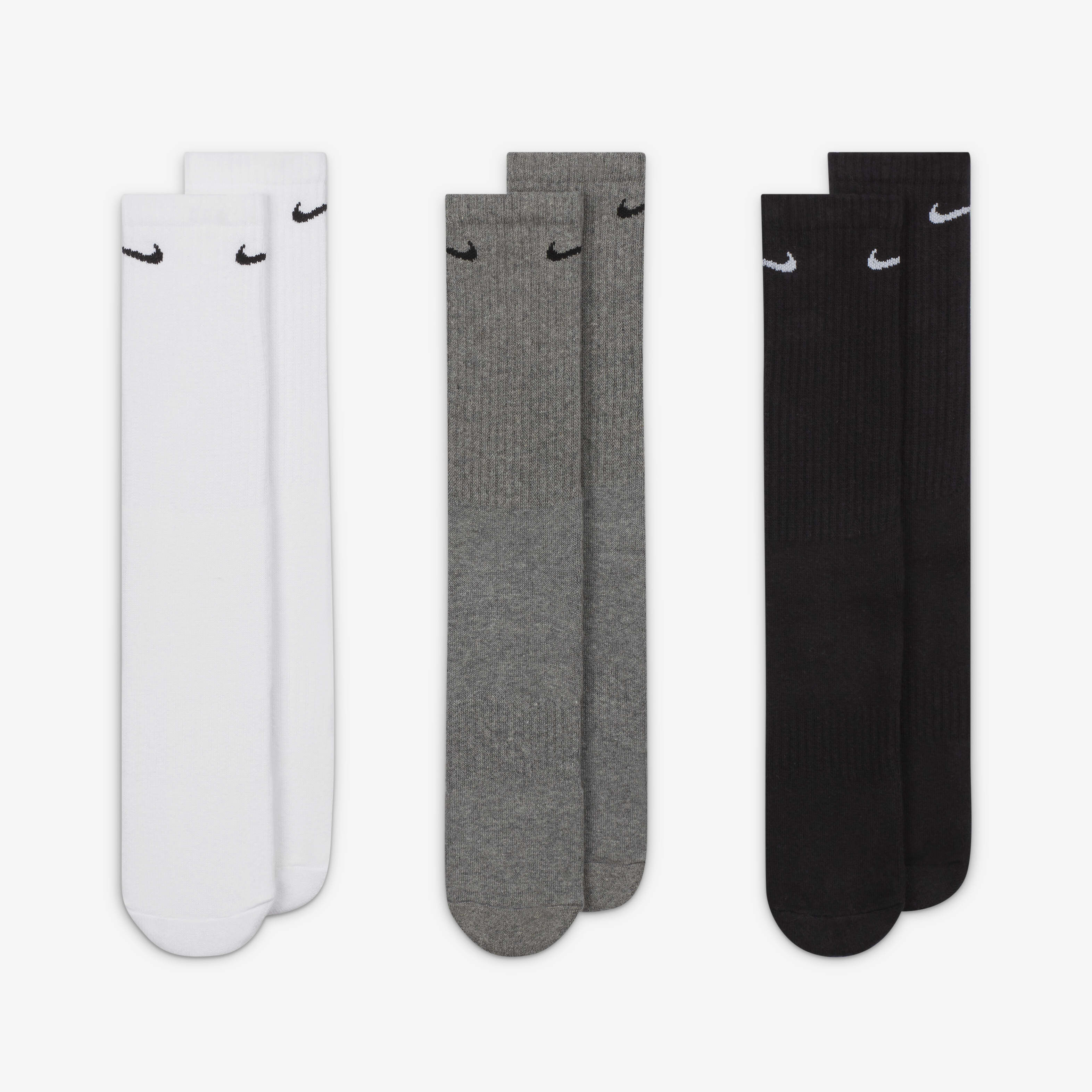 Buy Nike Everyday Cushioned Training Crew Socks (3 Pairs) - Multi ...