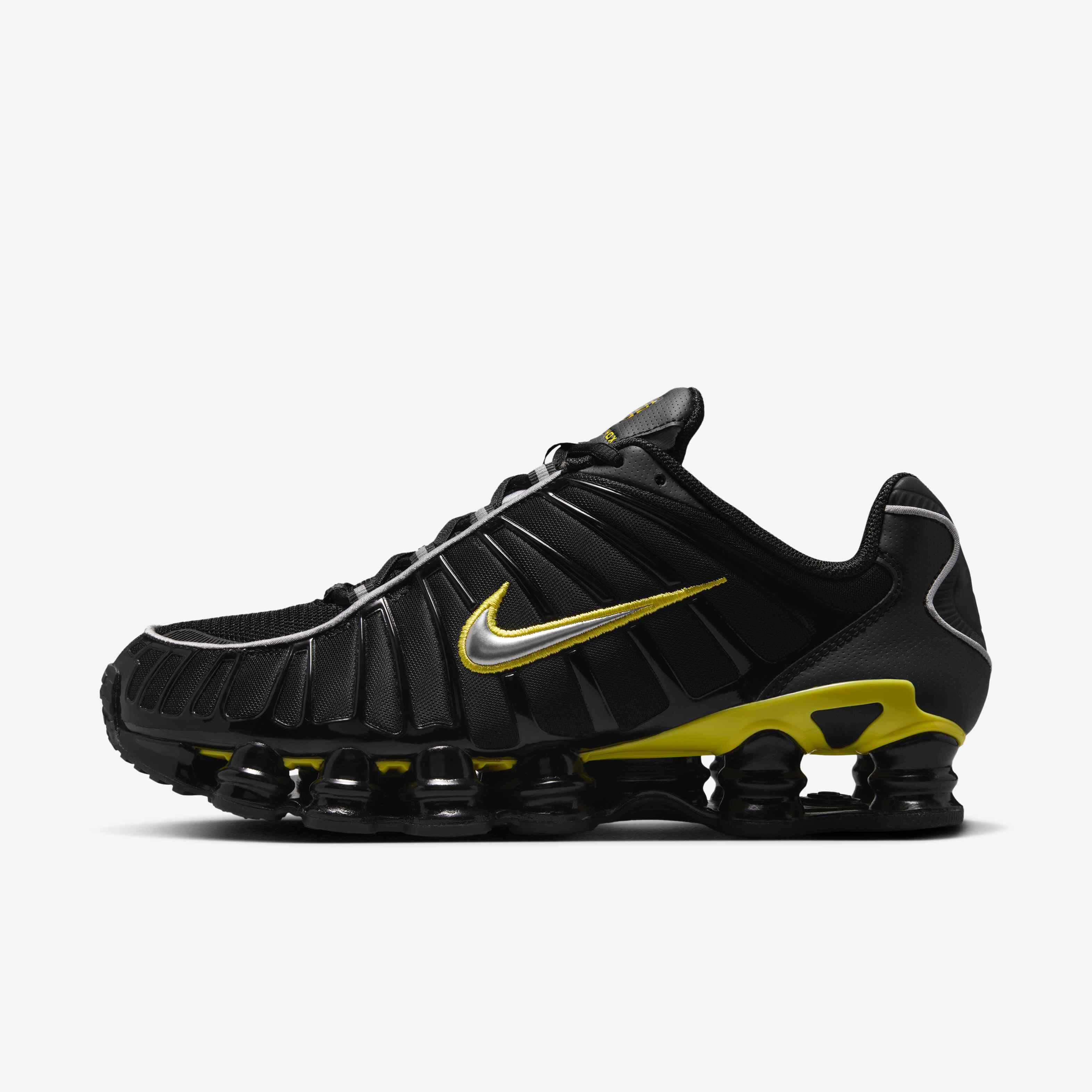 Buy Nike Shox TL Men's Shoes - Black/Dynamic Yellow/Metallic Silver ...