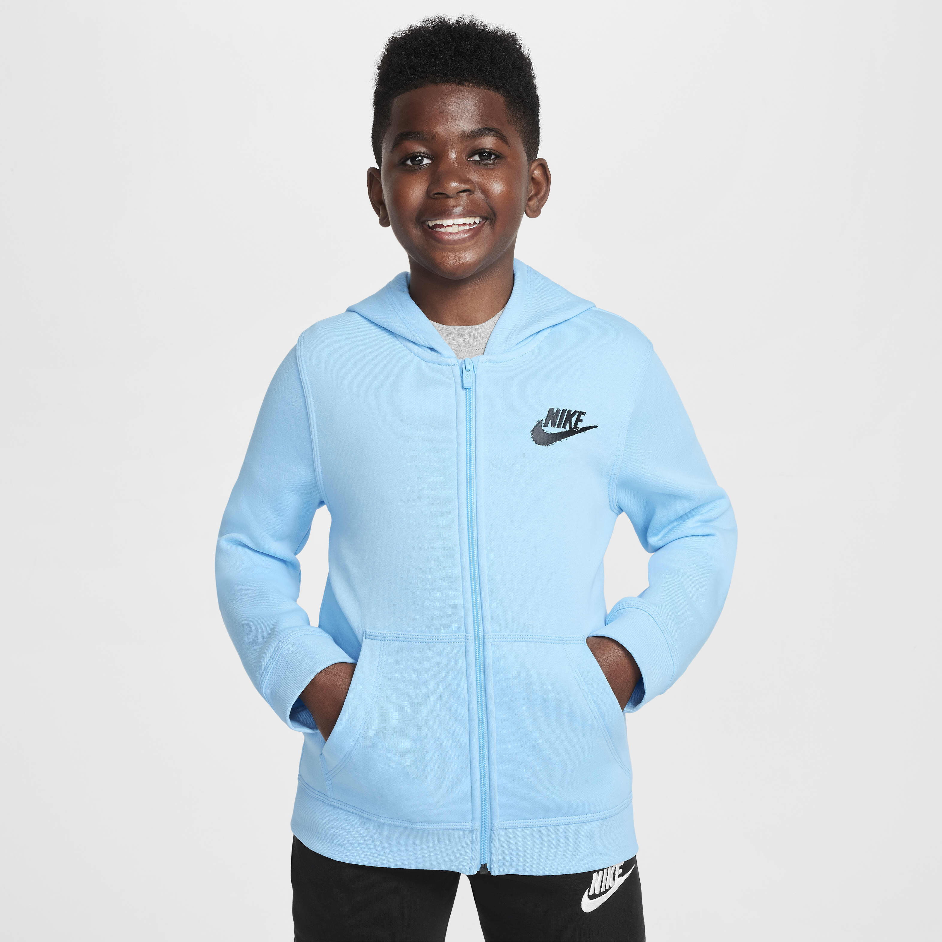 nike hoodies men light blue